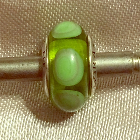 Pandora | Jewelry | Pandora Green Stepping Stones Murano Glass Bead ...
